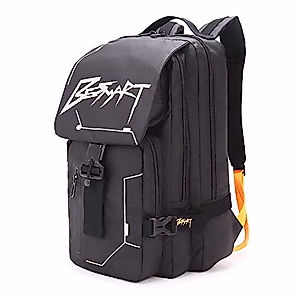 BE SMART Hiking Outdoor Travel Backpack with Cyberpunk Design, Water-Resistant Laptop Daypack Book Bag with Multi-Layer for Men & Woman （Black）