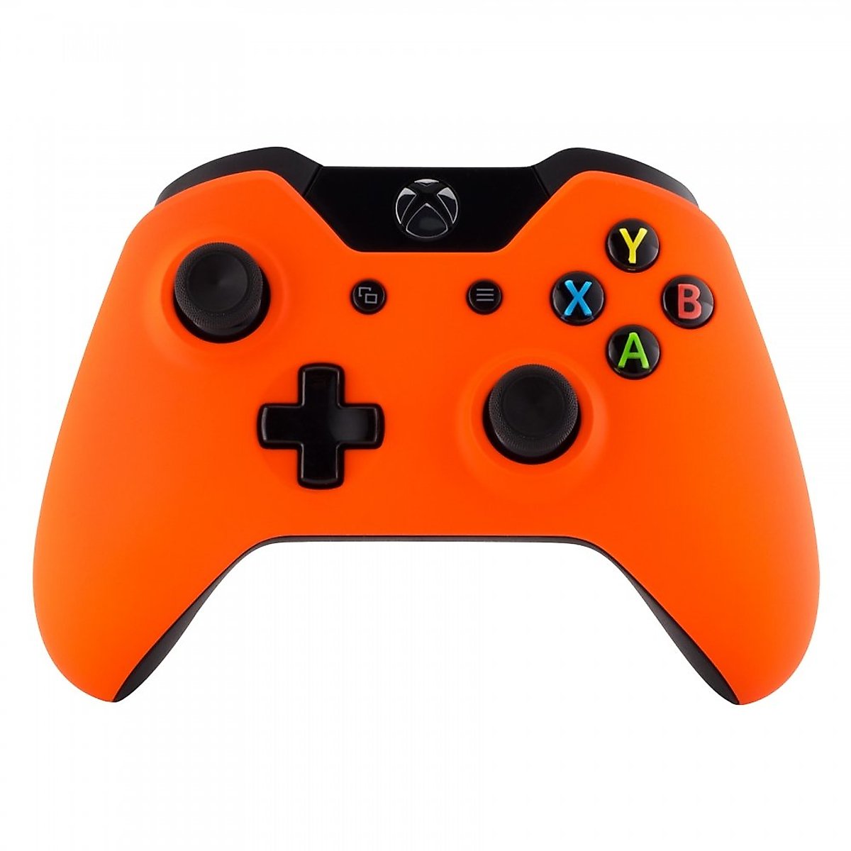 eXtremeRate Custom Design Unique Top Shell Case Front Housing Replacement Faceplate Kits for Xbox One Remote Controller Cover (Soft Touch Orange)