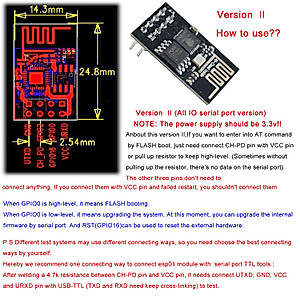 Makerfocus 4pcs ESP8266 Esp-01 Serial Wireless Wifi Transceiver Module Compatible with Arduino