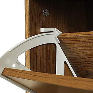 wirrytor 3 Flip Drawers Rattan Shoe Cabinets, 24 Pairs Freestanding Shoe Rack Storage Organizer, Modern Vintage 3 Tier Wood Shoe Storage Cabinet for Entryway Hallway Doorway (Walnut)