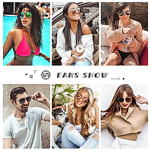 SUNGAIT Women’s Lightweight Oversized Aviator Sunglasses - Mirrored Polarized Lens (2022 Light-Gold Frame/Pink Mirrored Lens, 60) 1603JKF