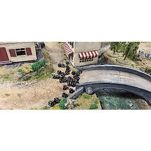 30x D6 Dice Pack | 10mm Classic Black Spot Six Sided Dice Set | For Classic and Professional Tabletop Dice Games | By Warlord Games