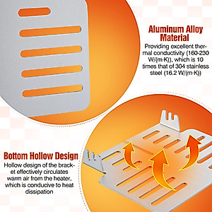 Dreyoo Heat Powered Stove Fan Mounted Accessories, Compatible with Mr. Heater Buddy MH9BX, MH12HB, MH18B, Include an Aluminum Alloy Bracket for Fixing Stove Fan, 2 Bolts, 2 Wind Nuts and 4 Washers