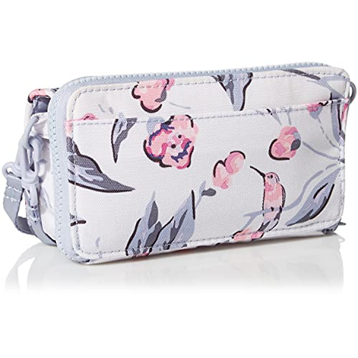 Vera Bradley Women's Recycled Lighten Up Reactive Compact Crossbody Purse With RFID Protection, Hummingbird Blooms, One Size