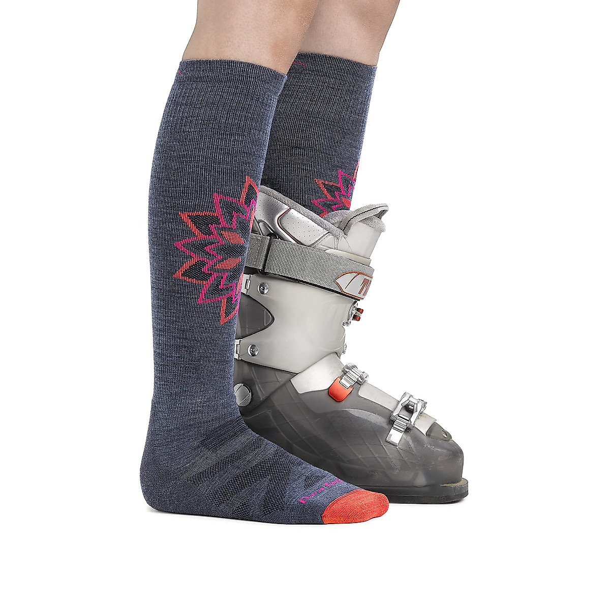 Darn Tough Women's Over-The-Calf Cushion Socks, Sacred Denim, Medium