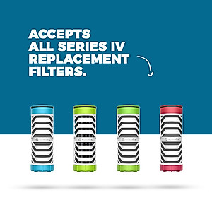 Aquamira Shift Filtered Water Bottle with Everyday Filter - Insulated and BPA-Free for Hiking, Camping, Backpacking, Travel and Emergency Survival Preparedness (Blue, 24oz)