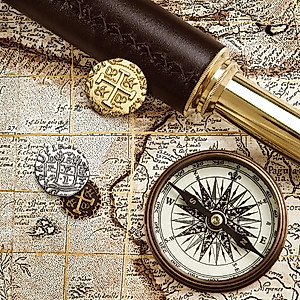 Pirate Coins, 102 Bronze, Silver & Gold Treasure Coin Set, Metal Replica Spanish Doubloons for Board Games, Tokens, Cosplay, Realistic Money Imitation, Pirate Treasure Chest, M, L, XL Sizes Mix