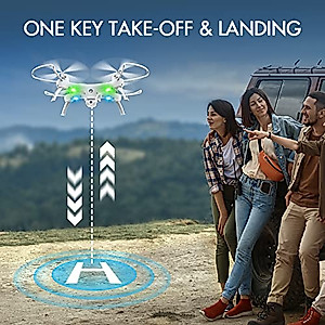 Drones with Camera for Adults/Kids/Beginners - 1080P 120° Wide-Angle Drone with Camera, Drones for Kids with Remote/APP/Voice, Drone for Beginners with 1 Key Fly/Land, Drones for Adults with 360°Flip 2 Batteries Long Flight, Boys/Girls Gift Ideas