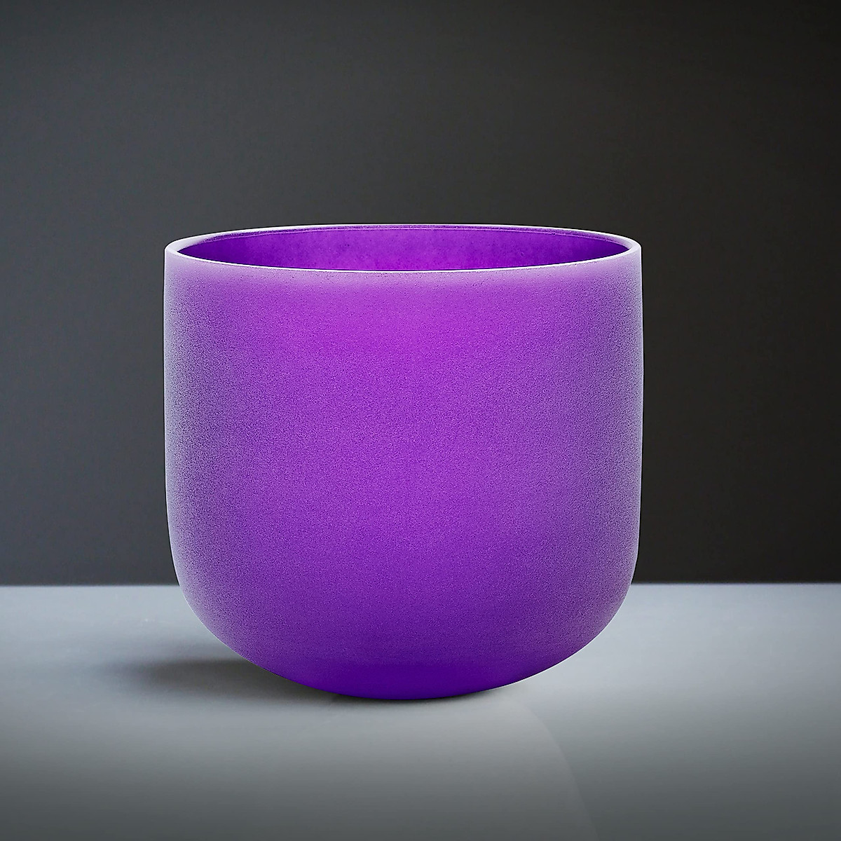 SITSANG Purple B Note Crystal Singing Bowl Crown Chakra 6 inch with Sponge Padded Bundle Bag and Singing Bowl Rubber Mallet and Suede Striker