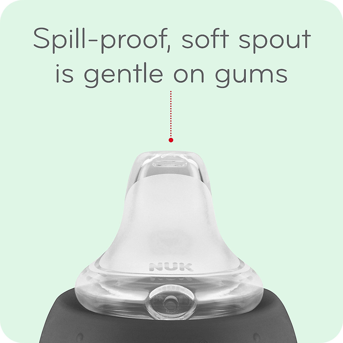 NUK Learner Silicone Cup, 5 Oz, 2 Count (Pack of 1), Clouds & Stars