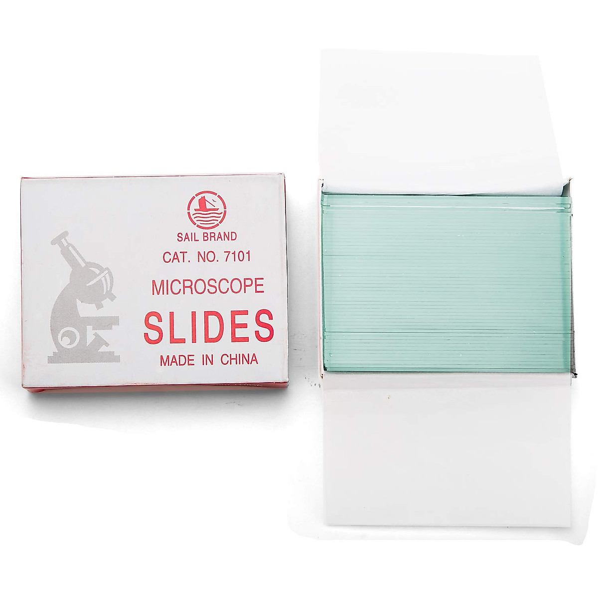 Swift Microscope Slides Kit with 72 Pre-Cleaned Blank Slides and 100 Glass Coverslips, Ground Edges
