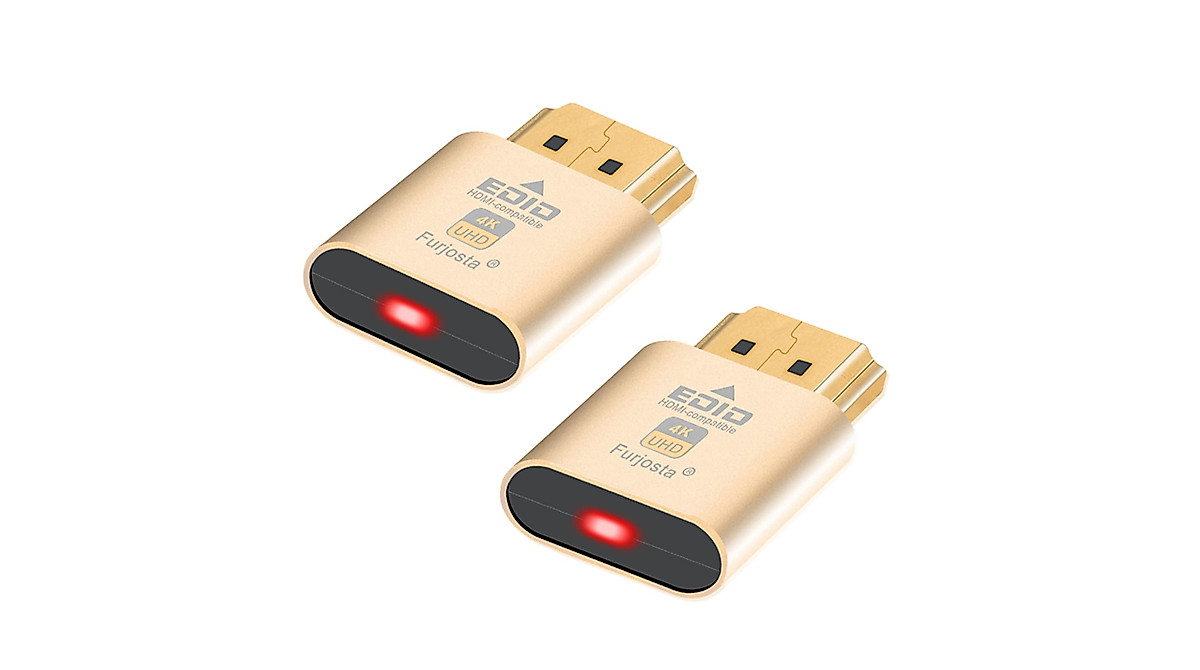Furjosta HDMI Dummy Plug fit-Headless Display Emulator DDC EDID Fit ...