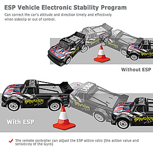 Cheerwing 1:16 Remote Control Car 2.4G 4WD RC Drift Car 40KM/H High Speed Brushless Fast Truck for Kids and Adults