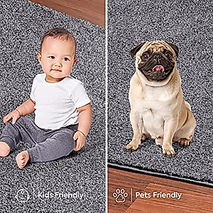 Furnish my Place Grey 3' x 5' Solid Color Rug Made in USA