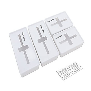 Ziplock Bag Organizer for Kitchen Drawer Pantry, 4 PC Plastic Bag Storage Organizer Container with Openable Top Lids, Suitable for Gallon Quart Sandwich Snack Bags