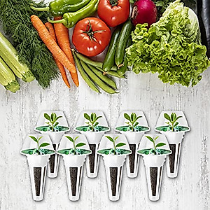 Kweiugfi Hydroponic Garden Supplies Accessories,Gardening System Indoor Outdoor,Seed pod kit 50 Pieces Grow Baskets,Transparent Insulation Lids, Plant Grow Sponges,Labels for Seed Starting System