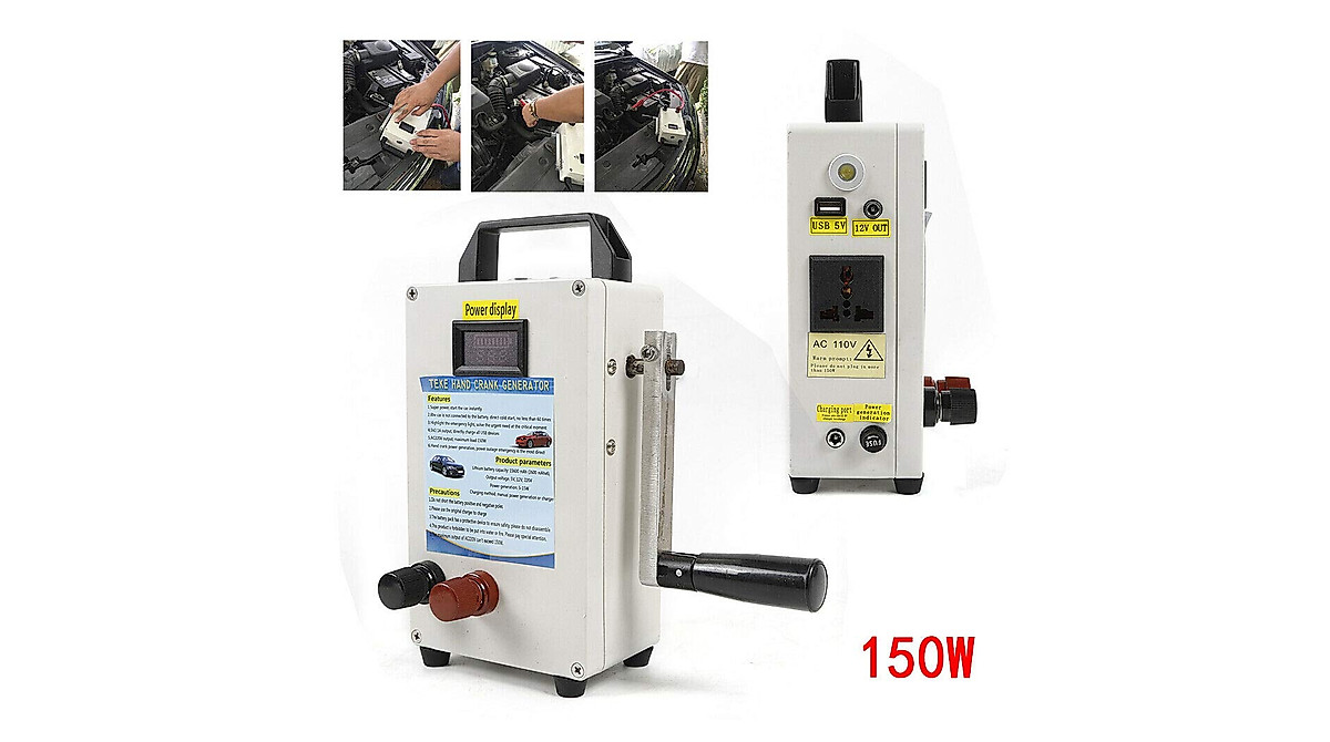 Portable Hand Crank Generator for Emergency Power