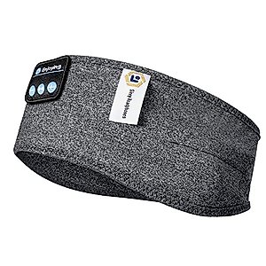 Sleep Headphones Headband, Wireless Sleep Earbuds, Soft Elastic Cozy Headband Headphones, Sleep Headband for Workout, Yoga, Travel, Gift for Women Men