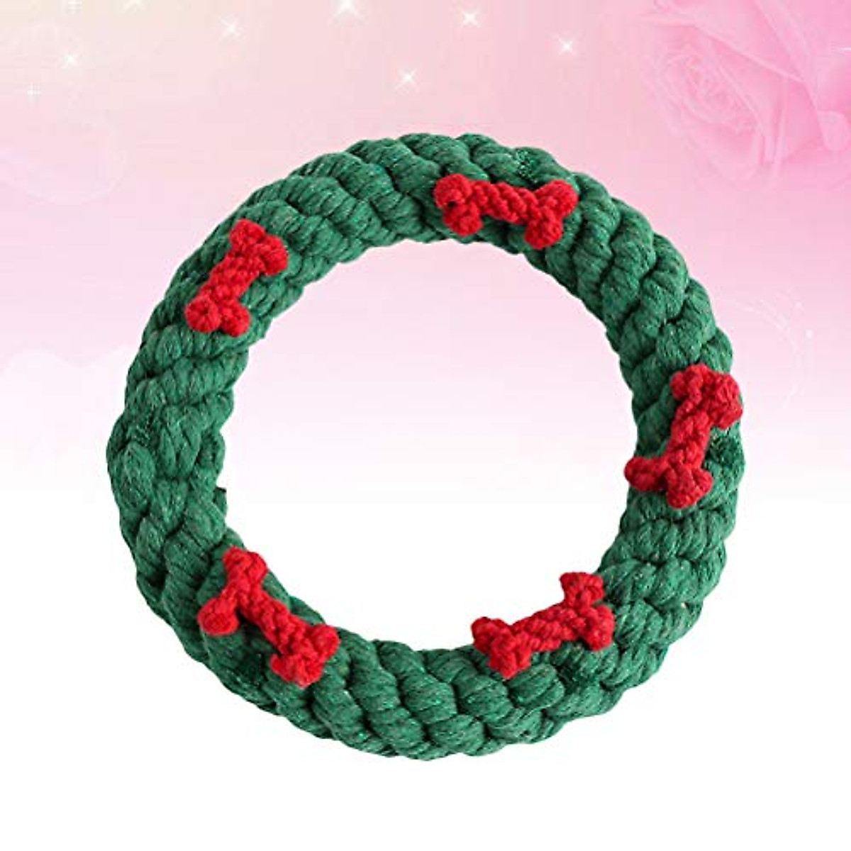 ULTECHNOVO Puppy Toys pet Teething Rings Puppy Training Toy Dog chew Rope Puppy Puzzle Toys Educational Toys Pet Donuts Toys Pet Woven Rope Toy Christmas pet Dog chew Rings The Dog Toy Set