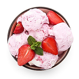 CasaVibe Ice Cream Containers for Homemade Ice Cream (2 Pcs) - Reusable Ice Cream Storage Containers for Freezer - Leak-Free Ice Cream Containers with Lids (Silicone), Red