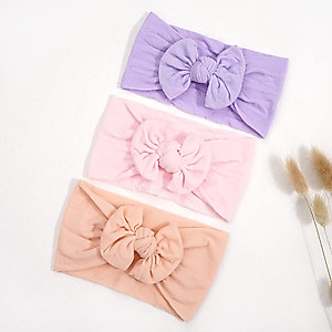 20PCS Baby Girls Headbands Soft Nylon Newborns Headbands 4.5inch Hair Bows Elastic Hairbands Hair Accessories for Newborns Infants Toddlers Girls Kids