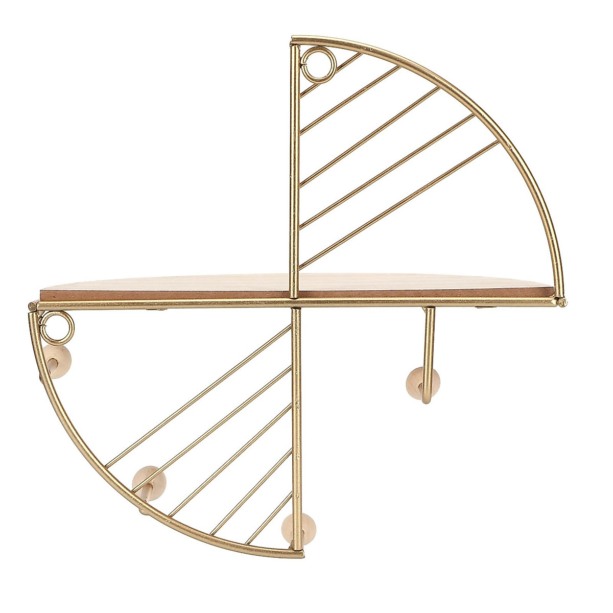 Cyrank Shelving Wall Mounted, Small Shelf for Wall Decorative Wall Shelves Floating Shelves for Bedroom No Drill Shelf Wall Decorations Gold