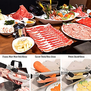 aingycy Frozen Meat Slicer Hand Slicing Machine Stainless Steel Frozen Beef Mutton Bacon Meat Cutter Vegetable Fruit Meat Cleaver for Home Kitchen and Commercial Use