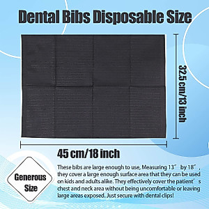 125 Pcs Dental Bibs Disposable for Patient, 13"x18", 3 Ply Waterproof Piercing Tattoo Paper Napkin Tissue Bib for Dental Clinic, Tattoo Station and Salon…