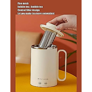 400ML Teapot Health Pot Electric Tea Pot Portable ​Mini Multi Cooker Electric Kettle Household Filter Teakettle Temperature Control Kettle Flower Teapo Fast Boiling Heat Preservation Function A,4