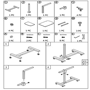 COSDACE Foldable Laptop Table for Sofa, Adjustable Height Desk Table Workstation Rolling Table, Portable Overbed Mobile Computer Table with Wheeled & Metal Frame for Home, Office, Study