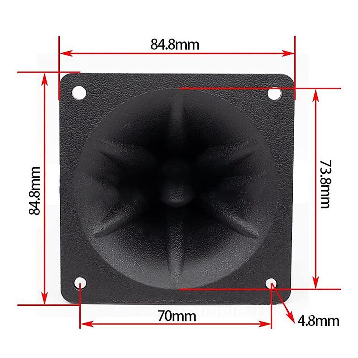 CCeCCe 2 Pack Component Square Tweeter 3.25" x 3.25" Piezo Horn Element Replacement DJ Speaker Loudspeaker Buzzer Treble with Screws for Car Audio Home Speakers Sound Box