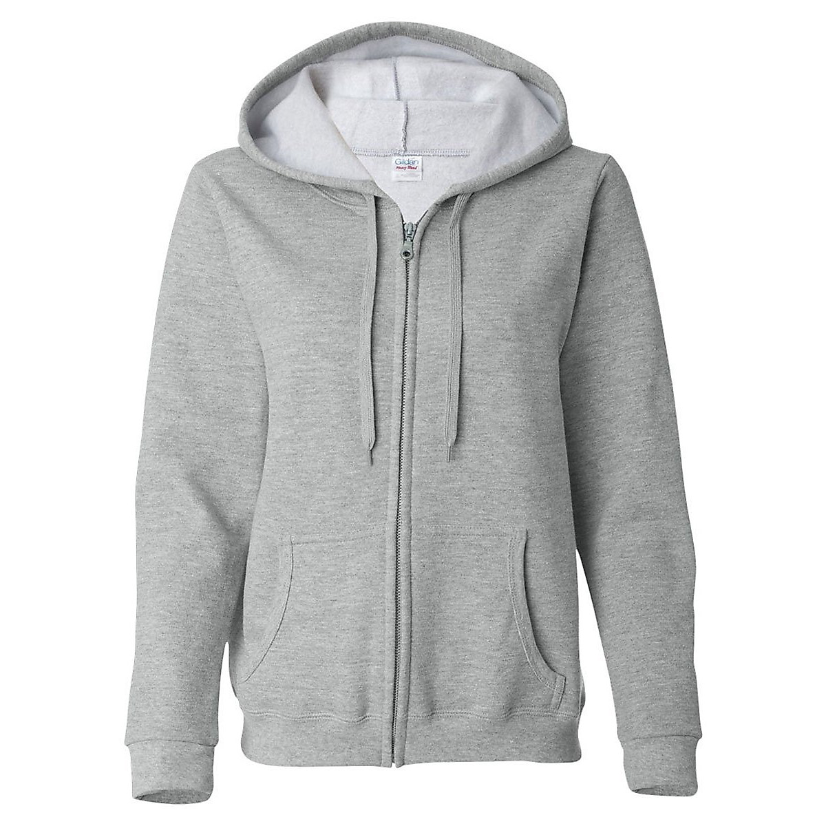 Gildan Women's Full Zip Hooded -Sweatshirt, Sport Grey, Large