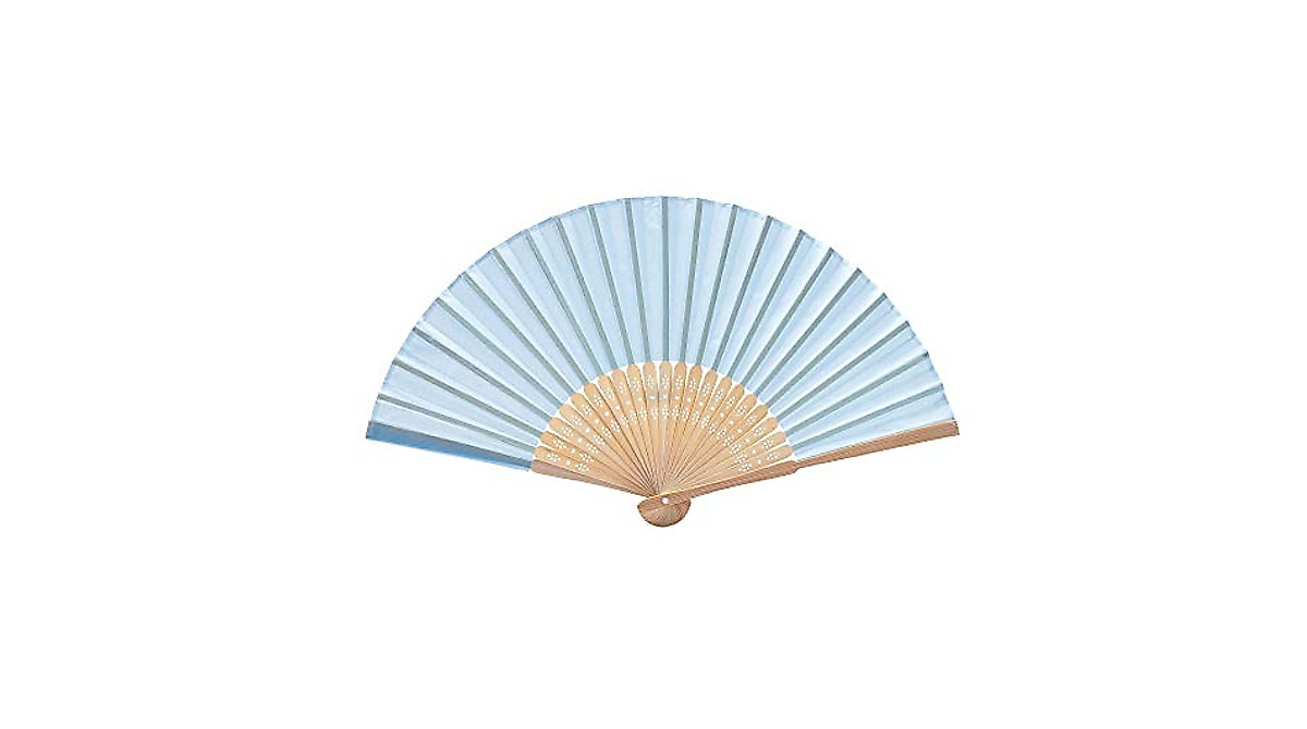 Sepwedd 50pcs Blue Hand Fans for Weddings & Events