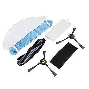 GLOGLOW Sweeper Accessories Set, Sweeper Accessories Set Replacement Part Washable Mop Disposable Mop Rolling Brush Side Brush Filter Screen for Yeedi K650