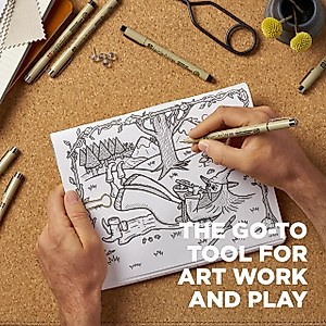 Sakura Pigma 30067 Micron Blister Card Ink Pen Set, Black, 8/Set