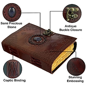 RUSTIC TOWN Retro Style Leather Satchel bag and Leather Antique Deckle Edge Paper Journal for Professional, and Artists