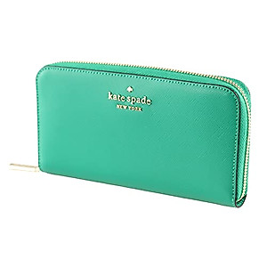 New Kate Spade Staci Large continental wallet Saffiano Leather (wintergreen)