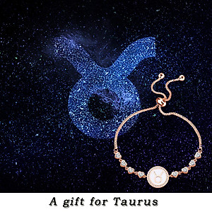 TGBJE Zodiac Constellation Bracelet Zodiac Sign Gift Horoscope Gift Birthday Gifts for Women (Taurus Bracelet)