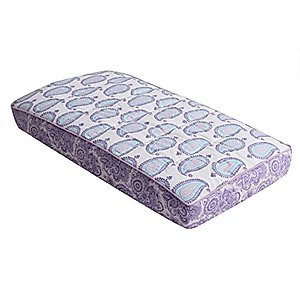 Bacati - Paisley Floral Quilted Changing Pad Cover (Lilac/Purple/Aqua Paisley)