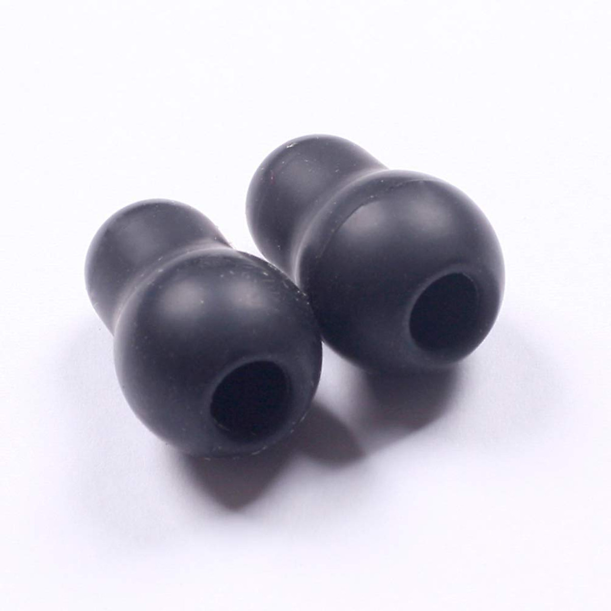 Ciieeo 10 Pieces Headphone Accessories Stethoscope Ear Plugs Stethoscope Tips Screw on Black Stethoscope Snap Tight Ear- Tips Ear Tips Earbuds Silicone Gauges for Ears Universal Ear Beans