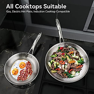 Duxtop Whole-Clad Tri-Ply Stainless Steel Induction Cookware Set, 9PC Kitchen Pots and Pans Set