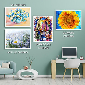 Sherr 6 Pieces 24 x 36 Inch Cotton Blank Canvas for Painting Stretched Canvas Painting Canvas for Oil Paint Acrylics