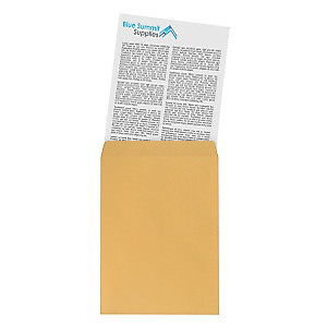 100 9 X 12 Self Seal Golden Brown Kraft Catalog Envelopes - Designed for Secure Mailing - Oversize Strong Peel and Seal Flap with 28 Pound Kraft Paper- 100 Envelopes