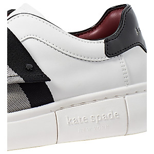 kate spade new york Women's Lexi Sneakers, Optic White/Black, 8
