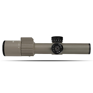 Monstrum Alpha 1-4x24 First Focal Plane FFP Rifle Scope with MOA Reticle | Flat Dark Earth | H-Series 30mm Offset Scope Rings | Bundle