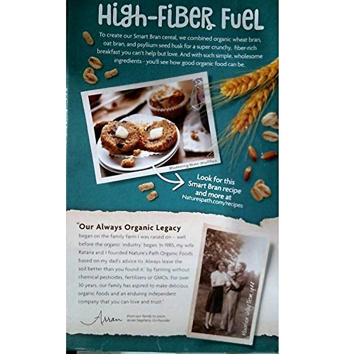 Nature's Path Organic Smart Bran Cereal, 10.6 Ounce, Non-GMO, 17g Fiber, 4g Protein