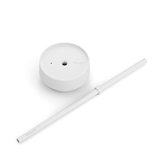 Fellow 16 oz Carter Cold Travel Mug for Water, Iced Tea, Coffee, Smoothies, Iced Coffee & more - Stainless Steel Vacuum-Insulated Iced Coffee tumbler with Spill Resistant lid and straw - Matte White