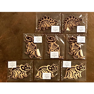 Elesinsoz 3 Set Dinosaur Cookie Cutters Dino Biscuit Sandwich Fondant Vegetable Fruit Food Playdoh Stamp Embosser Press Mold with T-Rex Stegosaurus Triceratops Skeleton Fossil Bones