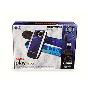Kodak PlaySport (ZX5) Waterproof Pocket Video Camera Bundle (Includes Remote Control, Tripod, 4 GB Memory Card, HDMI Cable, and Camera Case) - Burton Bundle (2nd Generation)