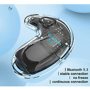 Loluka Invisible Earbuds for Sleep Mini Bluetooth Earbuds True Wireless Earbuds Stereo HiFi Music IPX4 Waterproof Invisible Headphones with Charging Case